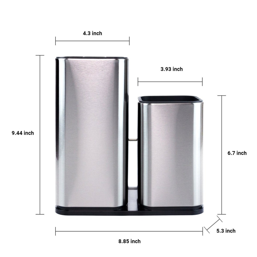 KAUKKO Stainless Steel Knife Holder and Utensil Holder - Rust-free ...