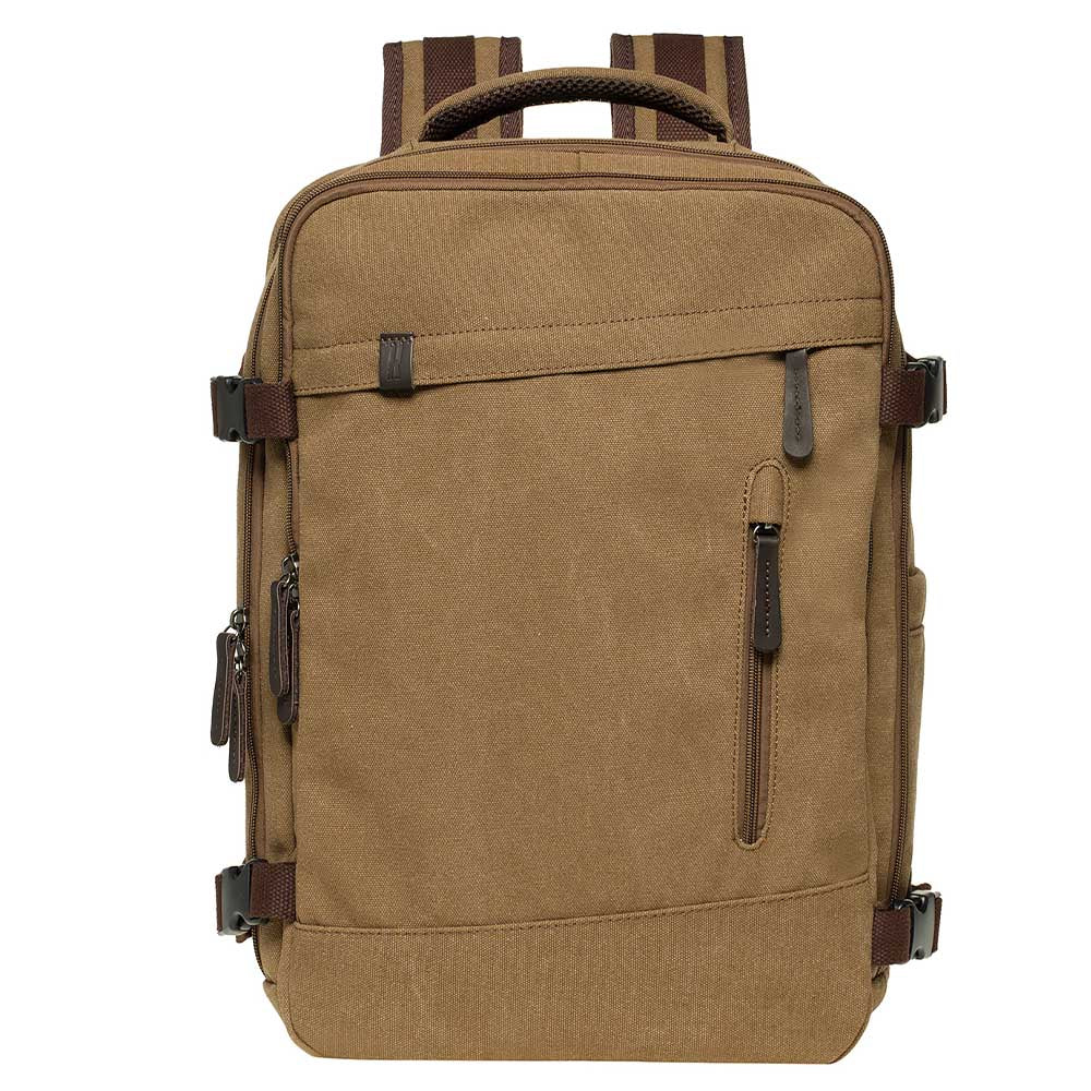 KAUKKO Thick Canvas Travel Backpack, Flight Approved Carry On Backpack ...