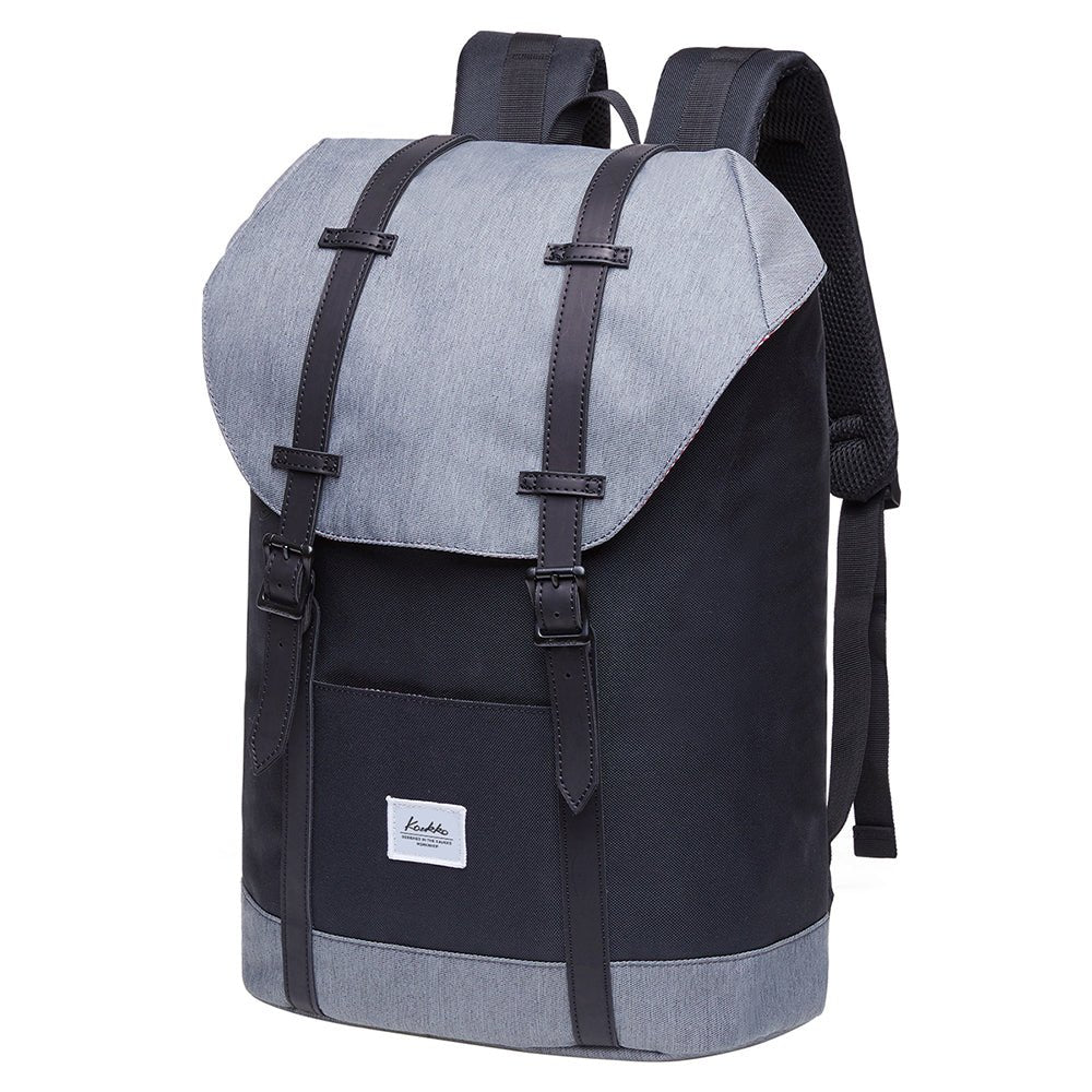 KAUKKO Backpack for city trips, EP6-4 ( Black Grey/ 18.1L ) – kaukko